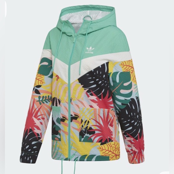 adidas | Jackets & Coats | Adidas Originals Vintage Monstera Tropical ...